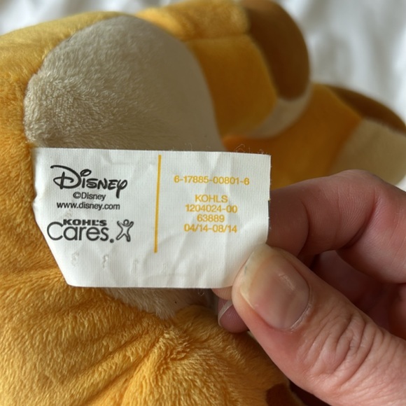 Disney | Toys | Nwt Disney Kohls Cares Simba From Lion King Stuffed ...